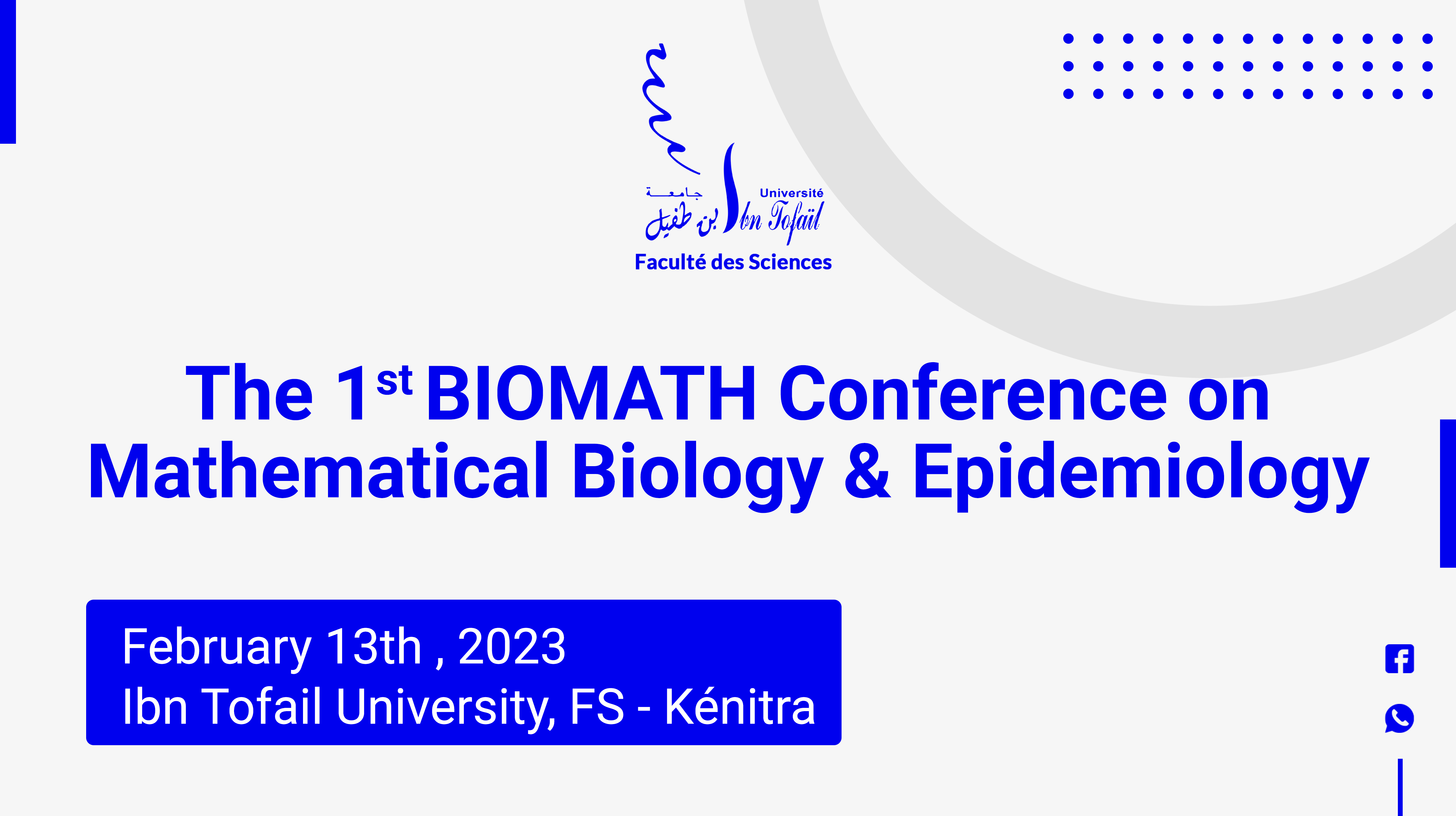 The 1st BIOMATH Conference on Mathematical Biology & Epidemiology ...