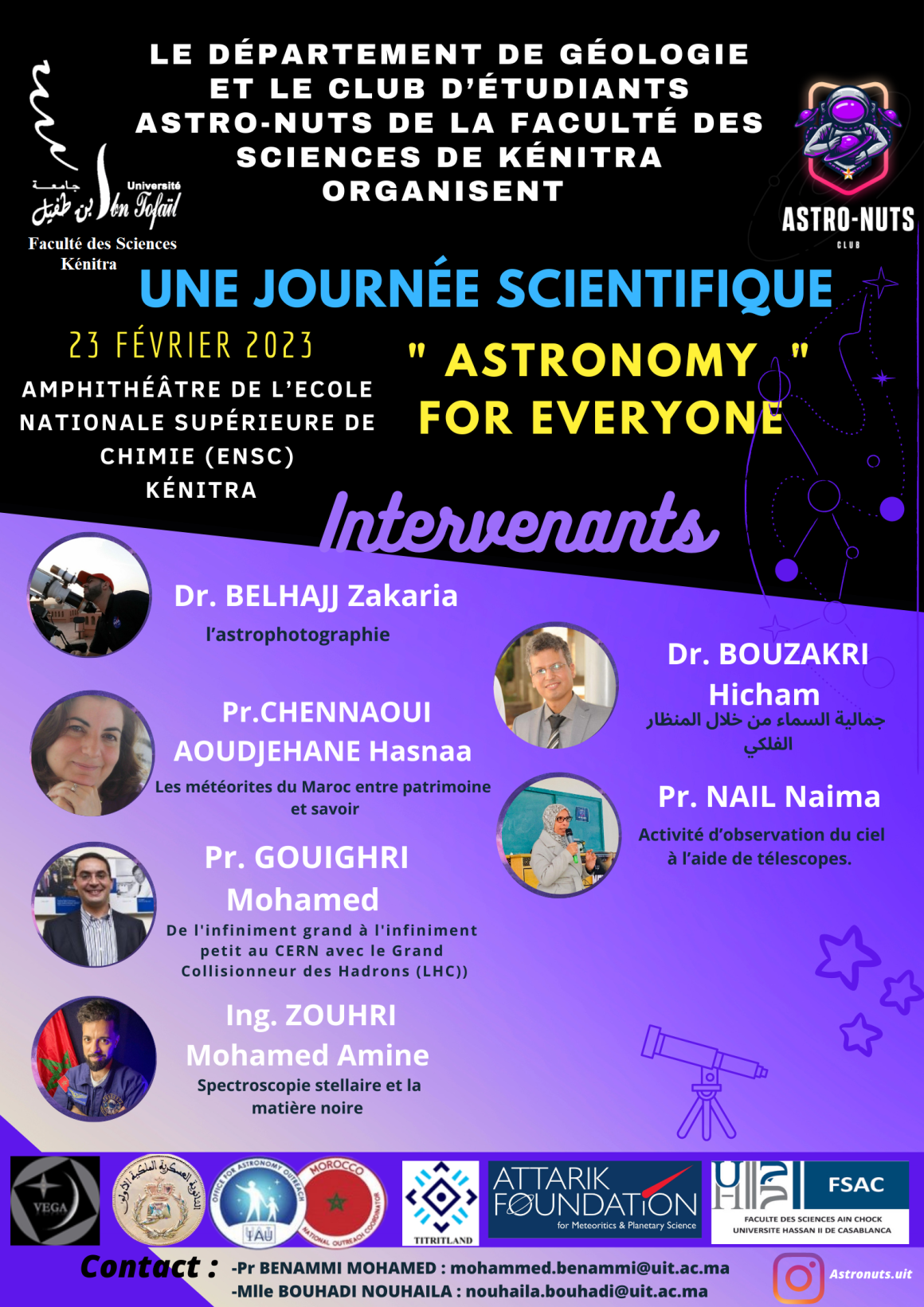 Journée Scientifique: Astronomy for Everyone | Faculté des Sciences