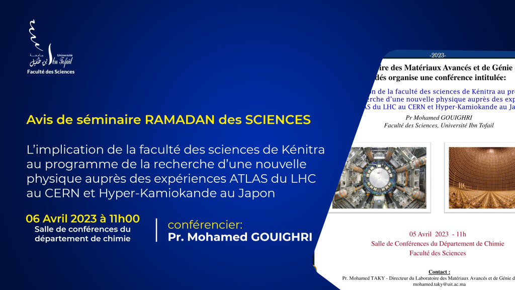Avis de séminaire RAMADAN des SCIENCES : L’implication de la faculté ...