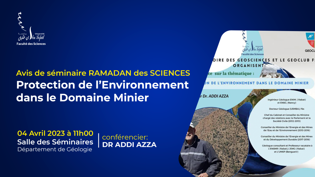 Avis de séminaire RAMADAN des SCIENCES : Protection de l’Environnement ...