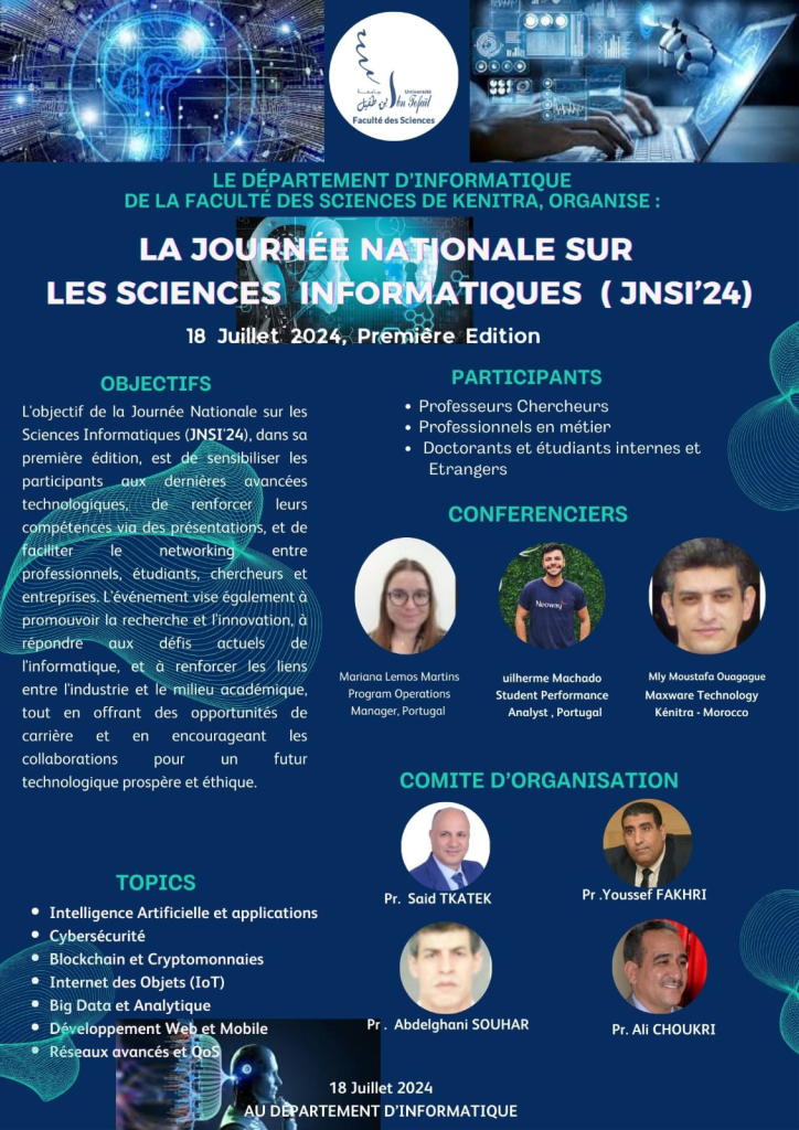 La Journée Nationale sur les Sciences Informatiques - JNSI'24 | Faculté ...