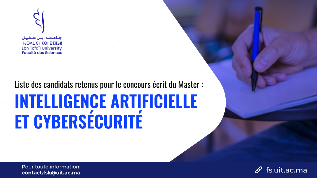 Liste des candidats retenus pour le concours écrit du Master ...